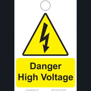 Car Window Sign - 'Danger High Voltage' - Eintac - Electric Vehicle Safety