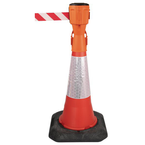 Buy Cone Top Retractable Belt Electrical Safety Barriers | EINTAC