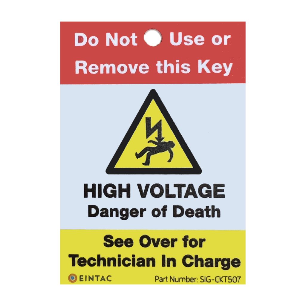 Buy Electric Vehicle Key Technician Tags | Eintac Signage