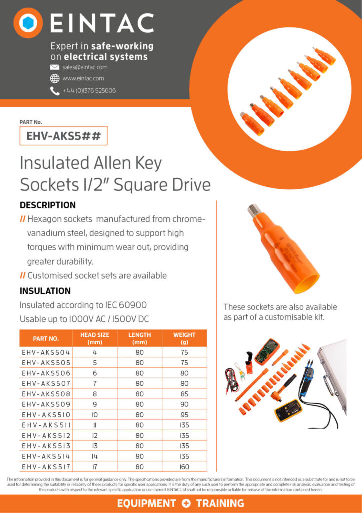 Buy 1/2'' Insulated Allen Key Socket | 6mm Hex Socket 1/2 Drive