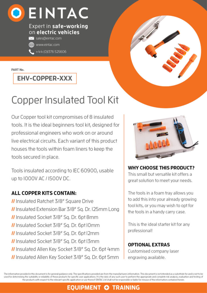 Buy Insulated Car Mechanic Tools | Copper Tool Kit | EINTAC